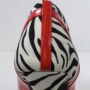 Alba | Shoes | Alba Red Patent Leather Black White Zebra Print | Poshmark